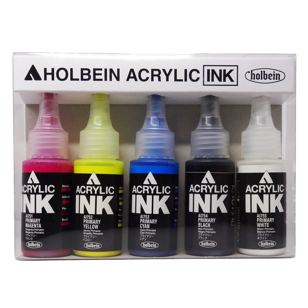Holbein Acrylic Ink 5 Primary Colors Set – JK London
